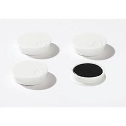 Haftmagnete, Ø 40 mm, Haftkraft ca. 1200 g, 4 Stück, weiß