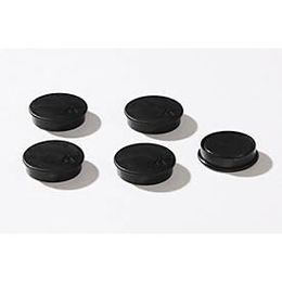 Haftmagnete, Ø 30 mm, Haftkraft ca. 700 g, 5 Stück, schwarz