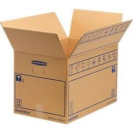 Umzugskarton SmoothMove Standard, 2-lagige Wellenpappe, Beschriftungsfeld, 350 x 350 x 550 mm, 67 L, 10 Stück