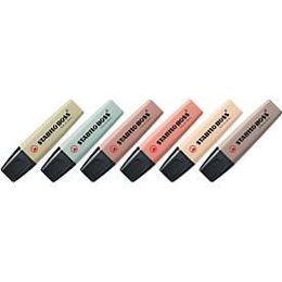 Textmarker Stabilo® BOSS Original NatureCOLORS, Keilspitze, lichtbeständig, schnell trocknend, farbsortiert, 6 Stück