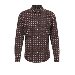 WE Fashion Button Up Shirt male Brown size XS