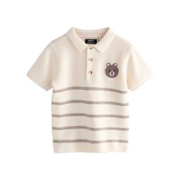 next Poloshirt Jungen Gr&ouml;&szlig;e 122 creme / braun