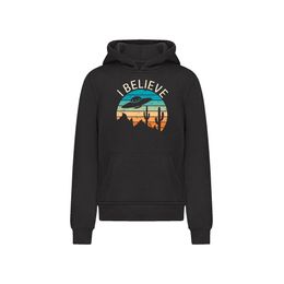 F4NT4STIC Sweatshirt 'I Believe UFO Alien Sonnenuntergang' girl Black size 146/152