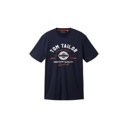 Tom Tailor T-Shirt Herren Gr&ouml;&szlig;e XL nachtblau / mandarine / wei&szlig;