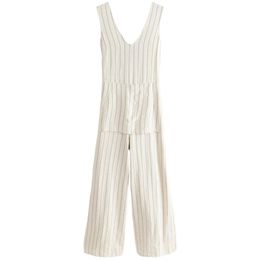next Jumpsuit Damen Gr&ouml;&szlig;e 4XL beige / creme / schwarz