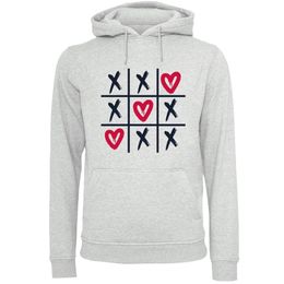 F4NT4STIC Sweatshirt 'Valentinstag Herz Tic Tac Toe' female Grey size XXL