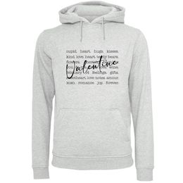 F4NT4STIC Sweatshirt 'Valentine Herz Hugs Kisses Love Flowers Joy' female Grey size 4XL