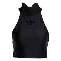 adidas originals Top 'Tie-Neck Crop' female Black size L