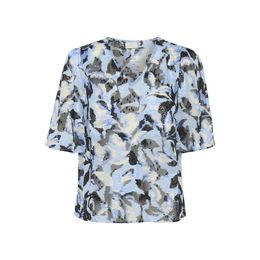 Kaffe Bluse 'KAElina' Damen Größe XS hellblau / dunkelgrau / schwarz / weiß