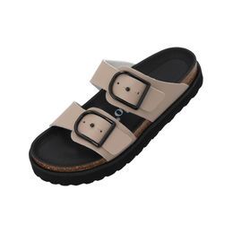 Palado Pantolette 'Tessani' Damen Größe 37 beige / schwarz