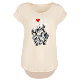 F4NT4STIC T-Shirt 'Love is all you need' Damen Gr&ouml;&szlig;e 4XL sand / blutrot / schwarz / wei&szlig;