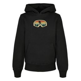 F4NT4STIC Sweatshirt 'Retro Skibrille Wintersport' M&auml;dchen Gr&ouml;&szlig;e 146/152 hellgelb / tanne / orange / schwarz