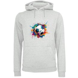 F4NT4STIC Sweater 'Bunte Fu&szlig;ball Grafik' male Grey size XXXL