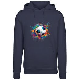 F4NT4STIC Sweatshirt 'Bunte Fu&szlig;ball Grafik' Herren Gr&ouml;&szlig;e XL dunkelblau / mischfarben