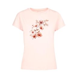 F4NT4STIC T-Shirt 'Rosa Bluzweig' Damen Gr&ouml;&szlig;e M puder / rot