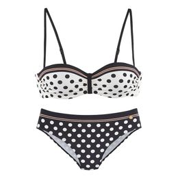 Lascana Bikini female Black, White size 38