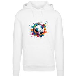 F4NT4STIC Hoodie 'Bunte Fu&szlig;ball Grafik' Herren Gr&ouml;&szlig;e XXL blau / rot / wei&szlig;