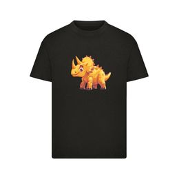 F4NT4STIC T-Shirt 'S&uuml;&szlig;er Triceratops Dinosaurier' Jungen Gr&ouml;&szlig;e 146/152 braun / gelb / curry / schwarz