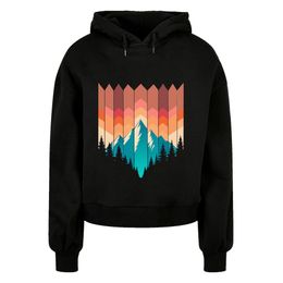 F4NT4STIC Sweatshirt 'Berg Sonnenuntergang Geometrisch' female Black size M