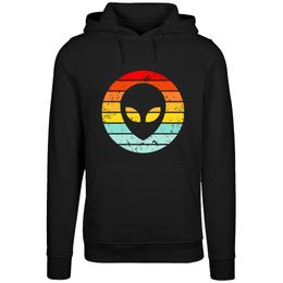 F4NT4STIC Sweatshirt 'Alien Head Retro Sunset Cutout' male Black size XS