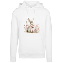 F4NT4STIC Sweatshirt 'Niedlicher Osterhase mit Blumen' female White size S
