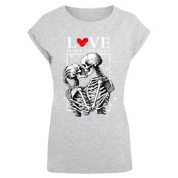 F4NT4STIC Shirt 'Love is all you need' female Grey size 5XL