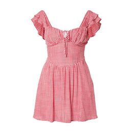 Hollister Kleid Damen Gr&ouml;&szlig;e 42 rot / wei&szlig;