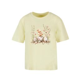 F4NT4STIC Shirt 'Ostern K&uuml;ken Ei Blumen' female Yellow size XXL