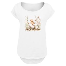 F4NT4STIC Shirt 'Ostern K&uuml;ken Ei Blumen' female White size M