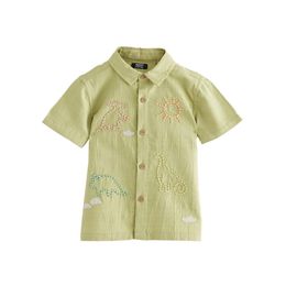 next Button Up Shirt boy Green size 4-5 yrs