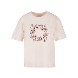 F4NT4STIC T-Shirt 'Rosa Fr&uuml;hlings Blukranz Dekor' Damen Gr&ouml;&szlig;e XXL mischfarben / pastellpink