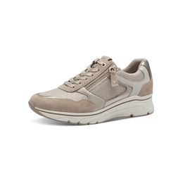 Tamaris Sneaker low ' 1-23739-44 ' Damen Gr&ouml;&szlig;e 40 beige / silber
