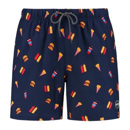 Shiwi Board Shorts 'fast food 4-way stretch' Herren Gr&ouml;&szlig;e L blau / navy / hellorange / rot