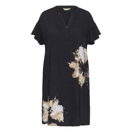 Culture Kleid Damen Größe 38 beige / schwarz / weiß Winterkleid