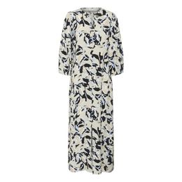 Kaffe Kleid 'Pedra' Damen Größe 34 ecru / hellblau / schwarz / weiß Winterkleid