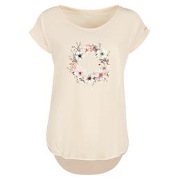 F4NT4STIC T-Shirt 'Rosa Blukranz' Damen Gr&ouml;&szlig;e XXL creme