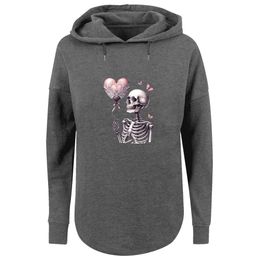 F4NT4STIC Sweatshirt 'Skelett h&auml;lt Herzballon' female Grey size L
