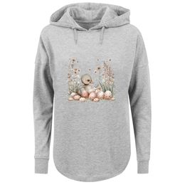 F4NT4STIC Sweater 'Ente Ostereier Blumen K&uuml;ken' female Grey size XS