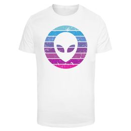 F4NT4STIC T-Shirt 'Alien Kopf' Herren Gr&ouml;&szlig;e XL blau / lila / pink / wei&szlig;