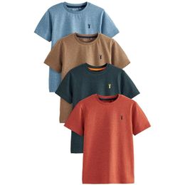 next T-Shirt Jungen Gr&ouml;&szlig;e 164 navy / hellblau / cognac / braunmeliert