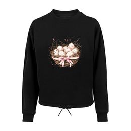 F4NT4STIC Sweatshirt 'Osterei Nest Korb Dekor' female Black size XS