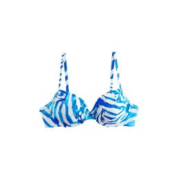 next Bikinitop Damen Gr&ouml;&szlig;e 90 blau / wei&szlig;