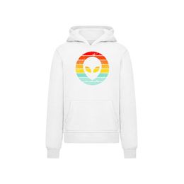 F4NT4STIC Pullover 'Alien Retro Sonnenuntergang' M&auml;dchen Gr&ouml;&szlig;e 158/164 mischfarben / wei&szlig;