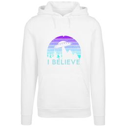 F4NT4STIC Sweatshirt 'I Believe Ufo Alien Raumschiff' female White size L