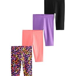 next Leggings M&auml;dchen Gr&ouml;&szlig;e 116 gelb / dunkellila / altrosa / schwarz