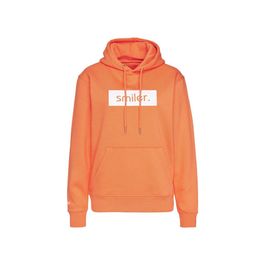 smiler. Sweatshirt Damen Gr&ouml;&szlig;e L orange / wei&szlig;