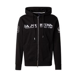 La Martina Sweatjacke Herren Gr&ouml;&szlig;e XXL schwarz / wei&szlig;