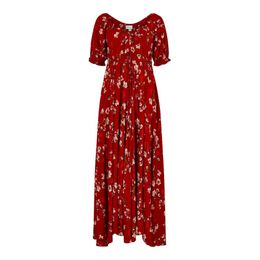 Apricot Kleid Damen Gr&ouml;&szlig;e 34 beige / rot Winterkleid