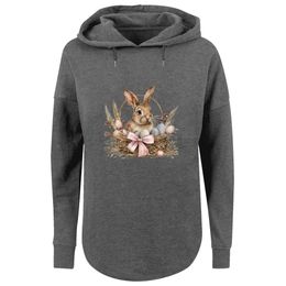 F4NT4STIC Sweatshirt 'Osterhasen Korb' Damen Gr&ouml;&szlig;e XS hellbraun / grau / dunkelgrau / altrosa
