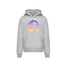 F4NT4STIC Sweatshirt 'Alien Peace Sunset' Jungen Gr&ouml;&szlig;e 110/116 indigo / gelb / graumeliert / orchidee